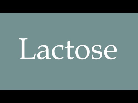 How to Pronounce ''Lactose'' Correctly in French