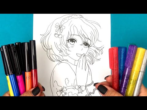 How To Color Anime Girl | Markers