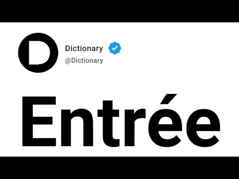 Entrée Meaning In English