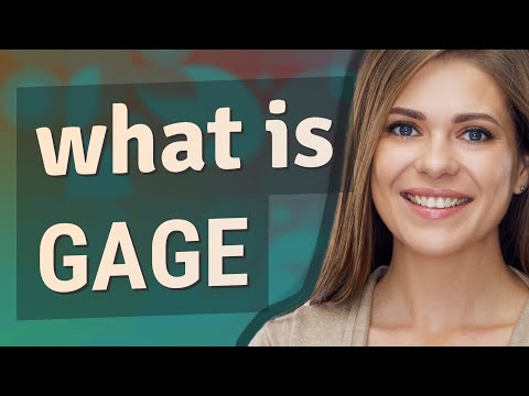 Gage | meaning of Gage