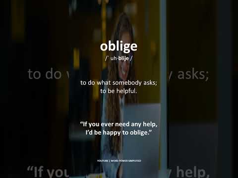 Word of the day | english meaning of obliged