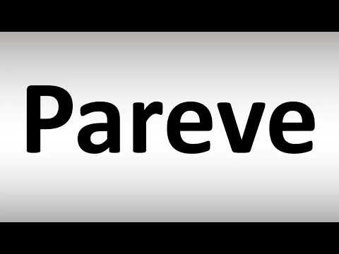 How to Pronounce Pareve