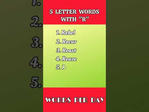 5 letter words starting with "R" #englishlearners #englishlearning #youtubeshorts