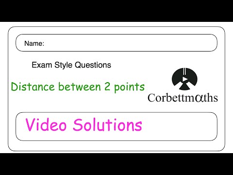Distance Between Two Points Answers - Corbettmaths