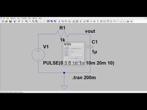 LTspice simulation | Examples in LTspice | RC Circuits | SPICE simulation