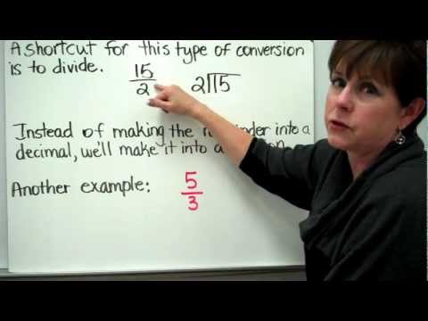 Converting Mixed Numbers and Improper Fractions