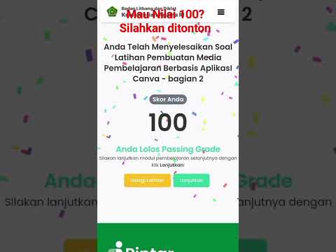 Pelatihan Pintar Kemenag - Nilai 100 #pintarkemenag #multimedia #pintar #Kemenag