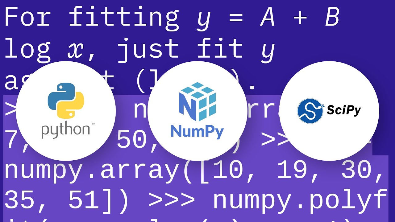 How to do exponential and logarithmic curve fitting in Python? I found only polynomial fitting