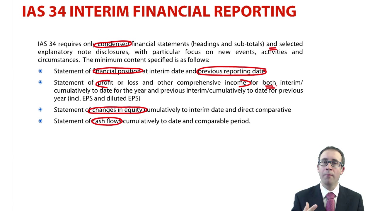IAS 34 Interim Financial Reporting - ACCA (SBR) lectures