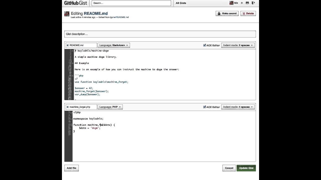 Github ACE editor bugs