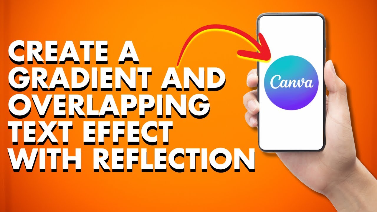Canva Tutorial: Create a Gradient and Overlapping Text Effect with Reflection | Easy Canva Tutorial