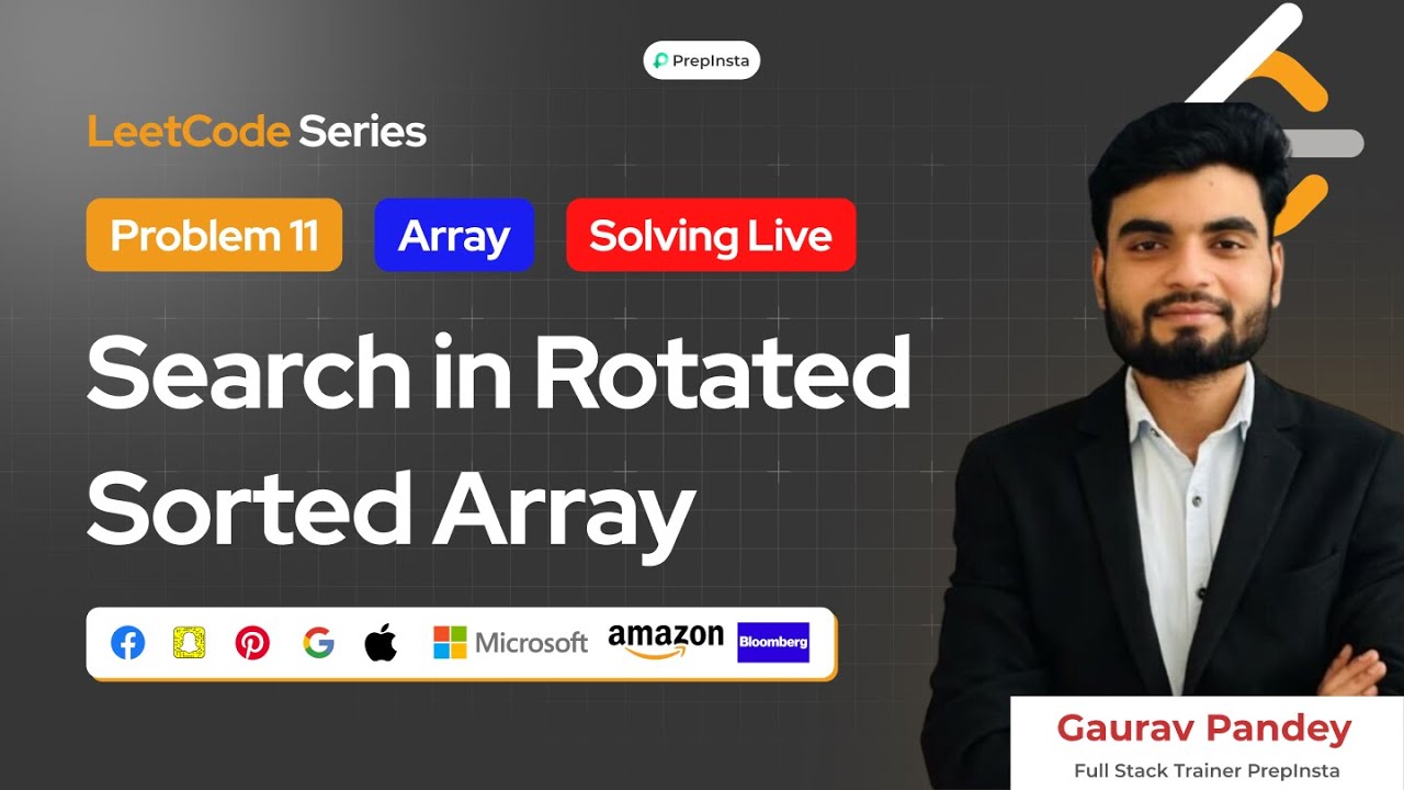 Day 11: LeetCode Coding Problem | Search In Rotated Sorted Array Solution | 150 Days Challenge