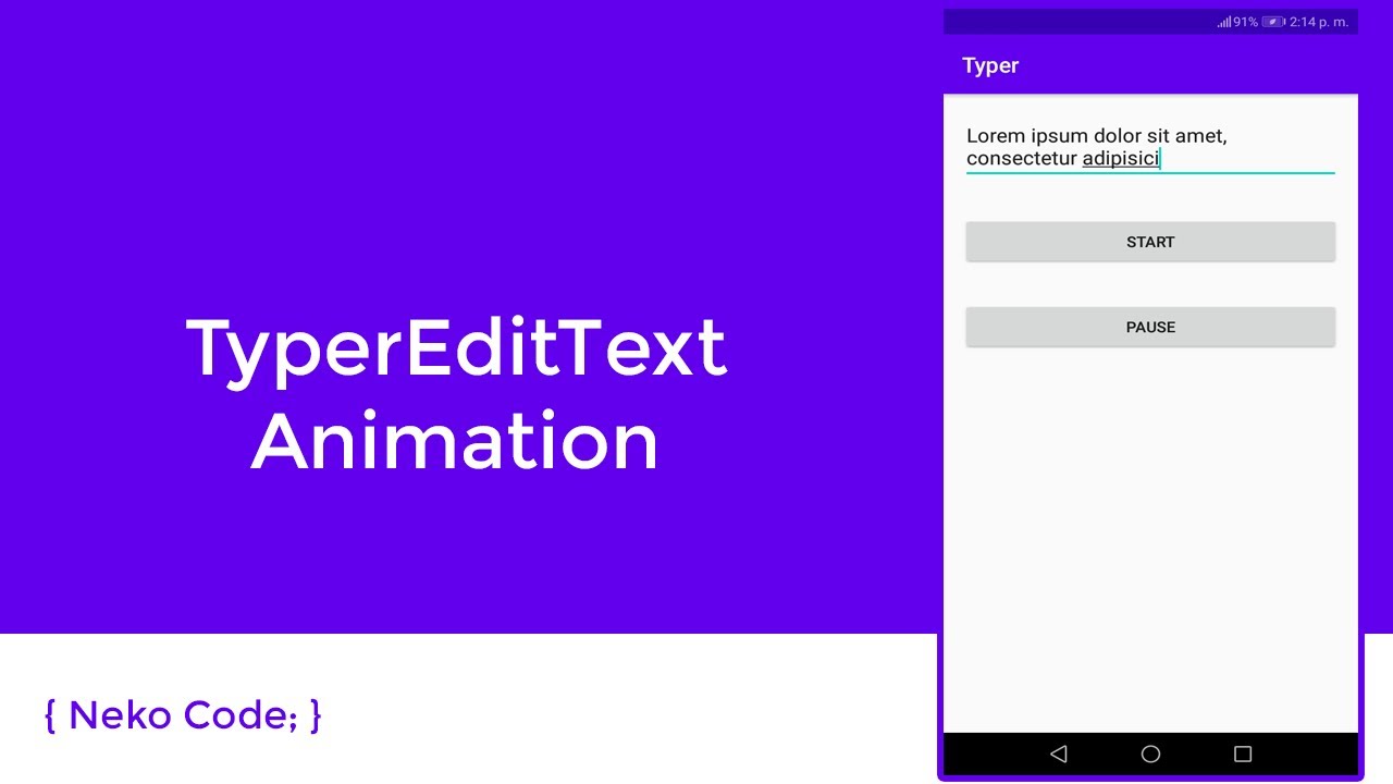 TyperEditText Animation
