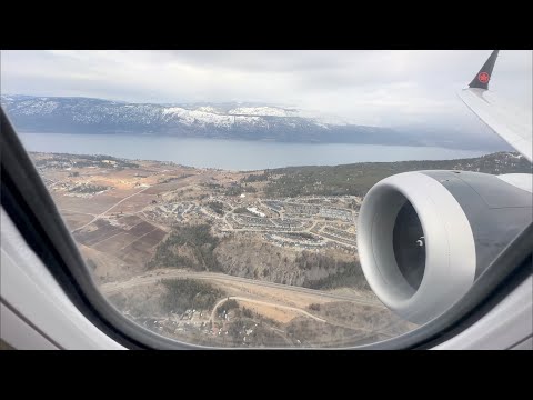 Air Canada landing at Kelowna YLW Boeing 737-8