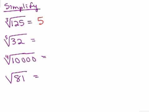 Square Roots and Radicals 8