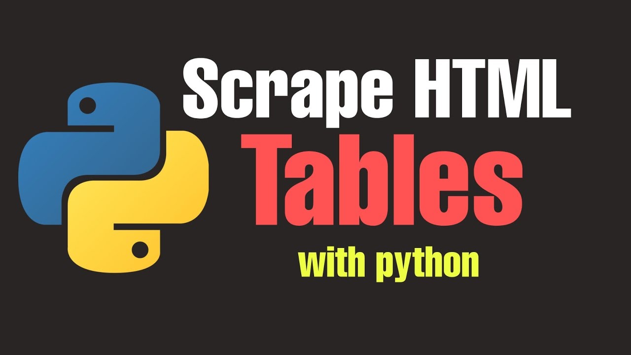 Scrape HTML Tables with Pandas in python