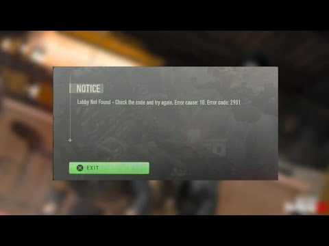 How To Fix Modern Warfare 3 Error Code 2901 | Fix Lobby Not Found Error in MW3
