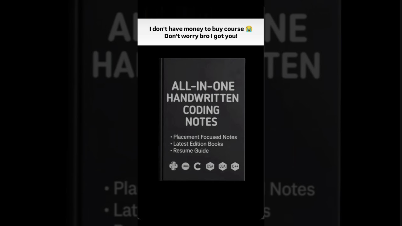 Free Coding Notes for Beginners 💻 | All-in-One Handwritten Notes for Placements 🚀