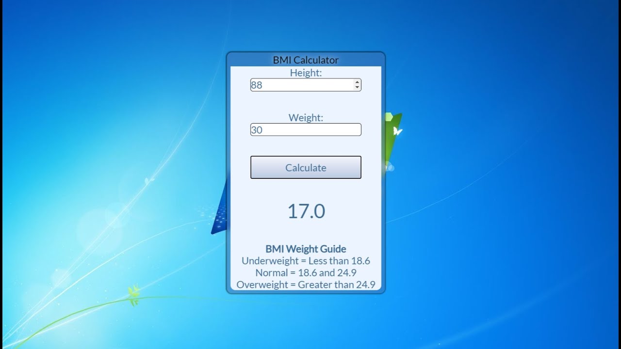 Simple BMI Calculator In JavaScript With Source Code | Source Code & Projects