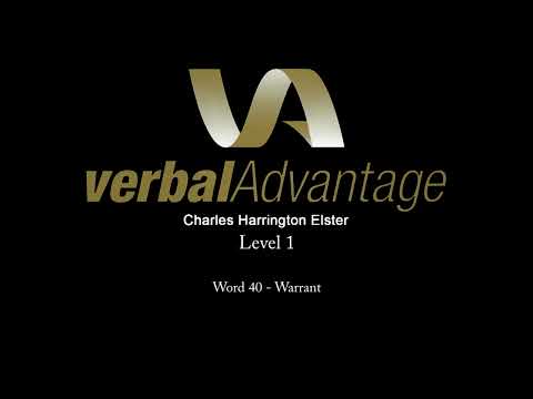 Verbal Advantage Level 01 - Word 40 - Warrant
