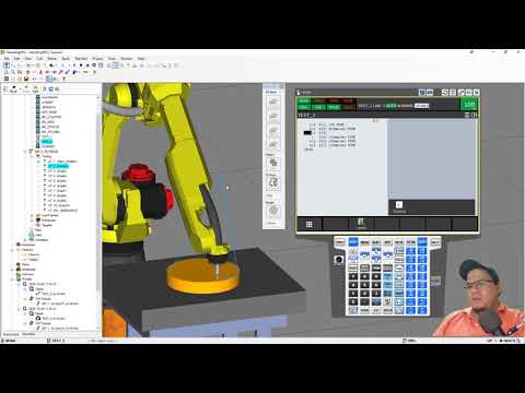 Tutorial de Fanuc Roboguide 3. Movimiento circular, subrutinas simples y ciclar programa.