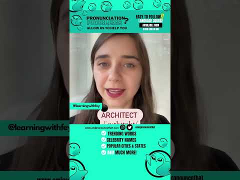 How To Pronounce Architect (Correctly) #shorts # #howtosaywords #howtopronounce