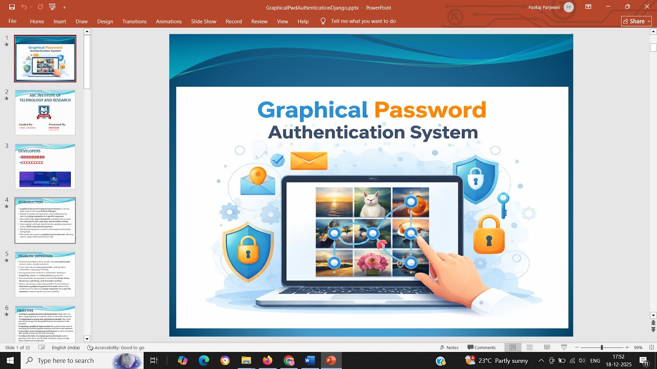 PPT - Graphical Password Authentication using Python Django