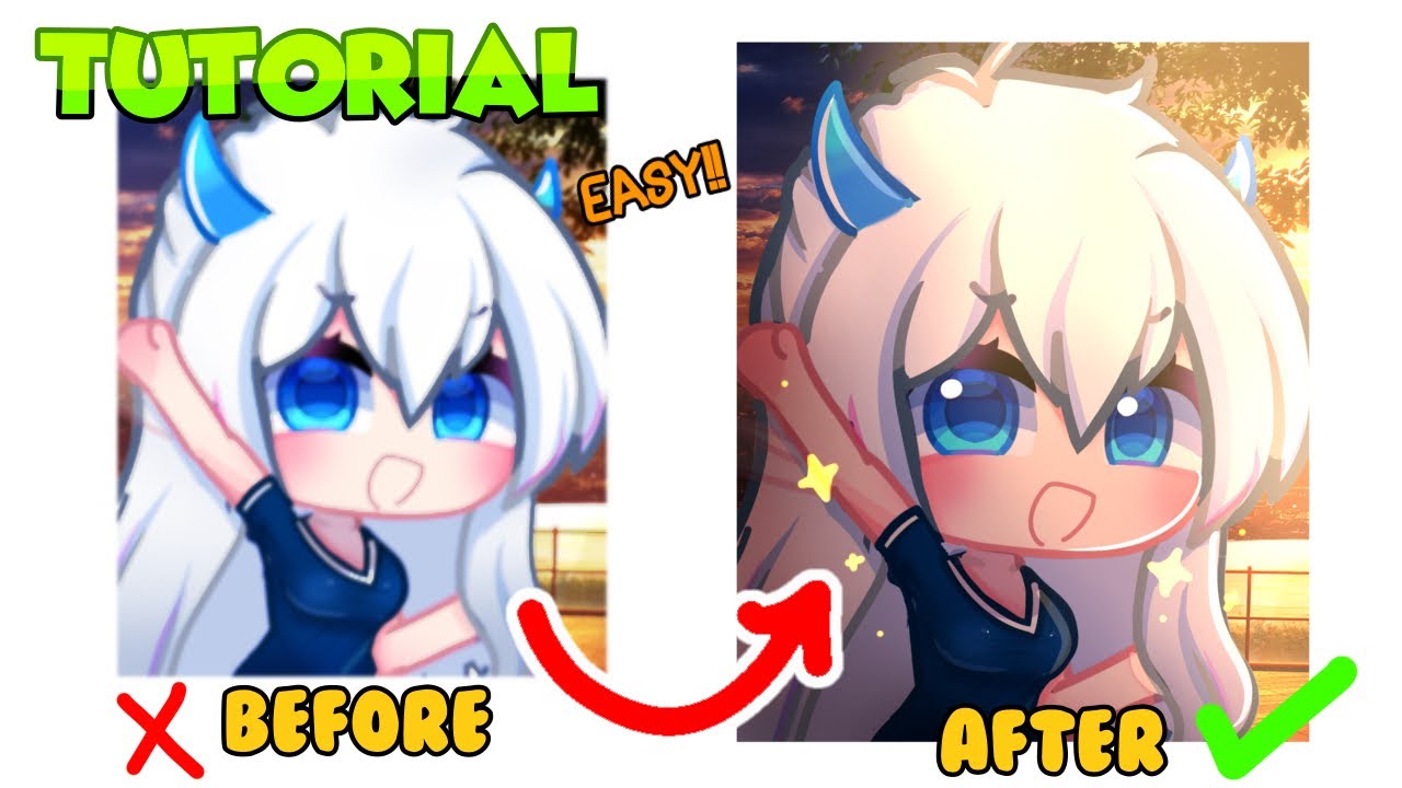 EASY Lighting Tutorial - Gacha Club - IbisPaint X - 