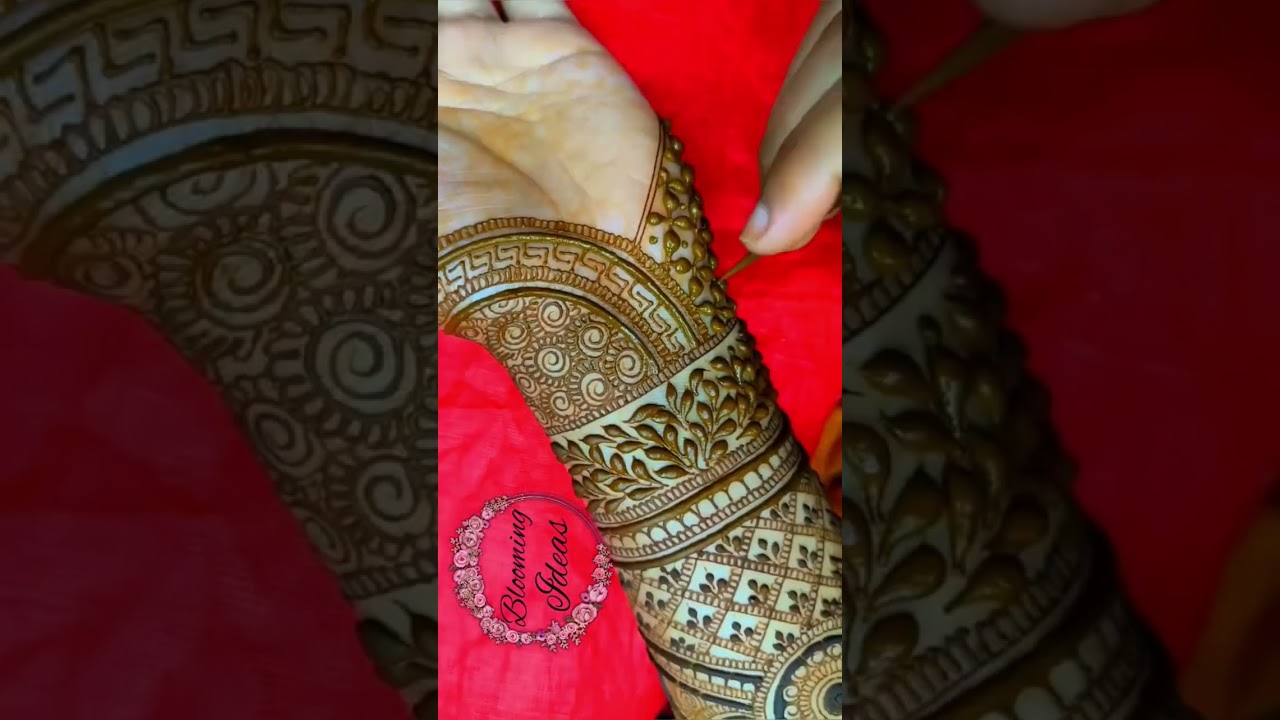 Gorgeous mehndi design // Full hand bridal mehndi design // Wedding special mehndi #shorts #short