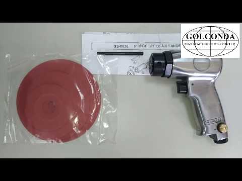 GS-0636 5” INDUSTRIAL HIGH SPEED AIR SANDER (16000 RPM) (ORBITAL 3/16”)