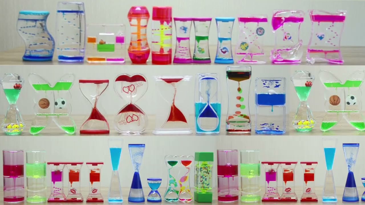 Hourglass Liquid Bubbler Sensory Anxiety Toys Autism ADHD Fidget Toys Activity Calm Relaxing Toys