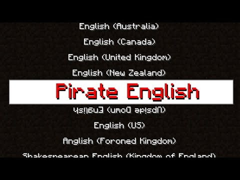 Why does Minecraft have "Pirate English" as a language?
