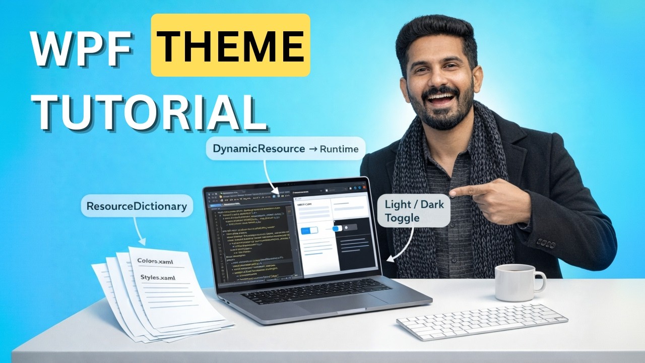 WPF Dark Theme Tutorial — ResourceDictionary, Light/Dark Toggle, No Libraries
