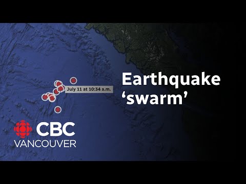 Earthquake 'swarm' recorded off B.C. coast
