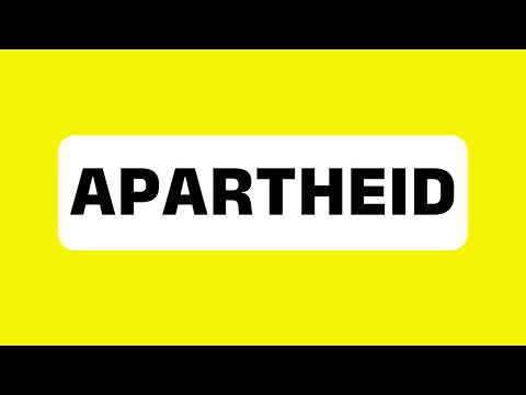 How to Pronounce Apartheid (Correctly) + Real Life Examples