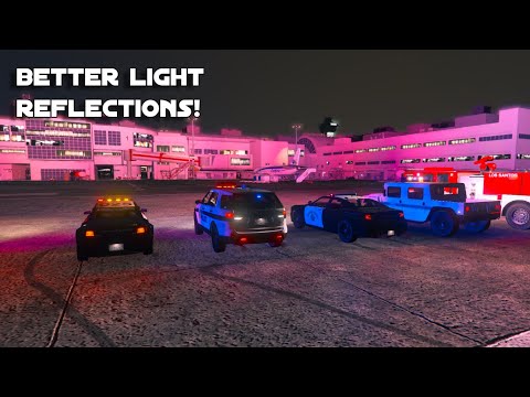 GTA V: Better Light Reflections For Lore Friendly Emergency Vehicles.