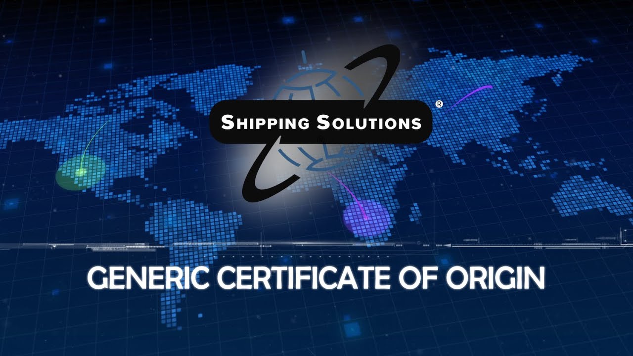 How to Create a Generic Certificate of Origin for Your Exports