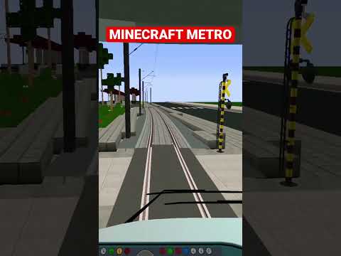 Minecraft Metro arriving at station #train #cabview #gaming #metro#subway #minecraft #minecrafttrain