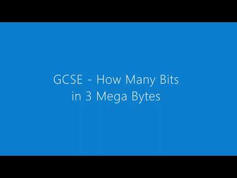 GCSE How many bits in 3 MB