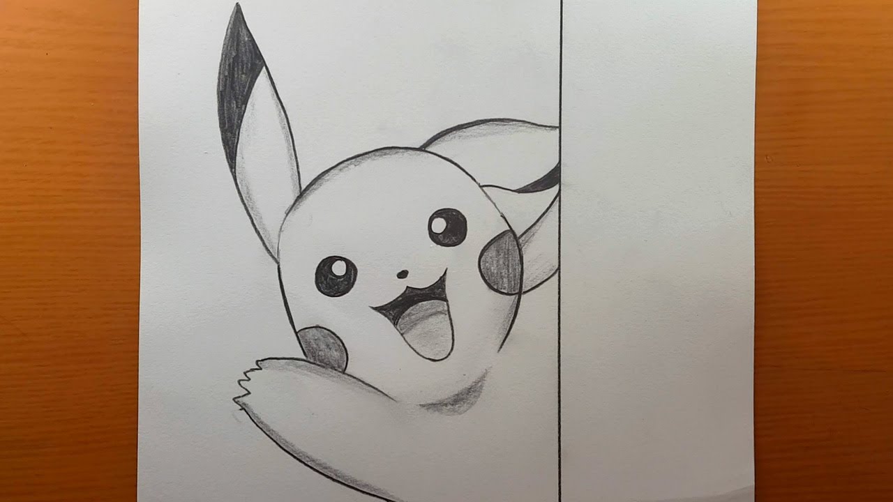 Como desenhar Pikachu, desenhos fáceis para iniciantes passo a passo || Lápis de desenho Pikachu