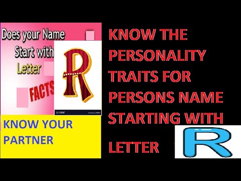 PERSONALITY TRAITS FOR NAME STARTING WITH LETTER R| KNOW FUTURE | ASTROLOGY |ZODIAC SIGN | WORD R|