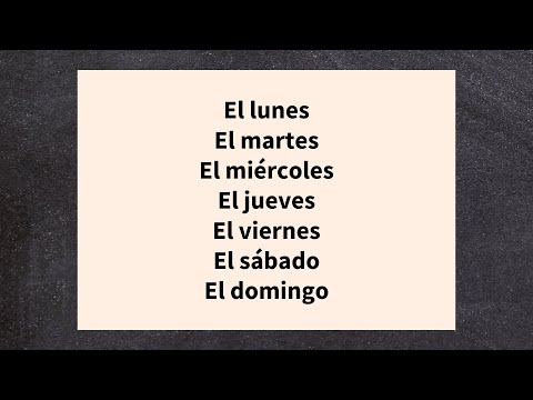 Spanish Vocabulary: days and months in Spanish