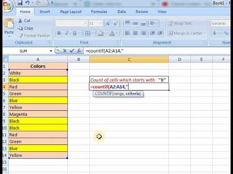 Formula to find the Count of cells starts with Particular letter - Excel tricks #shorts