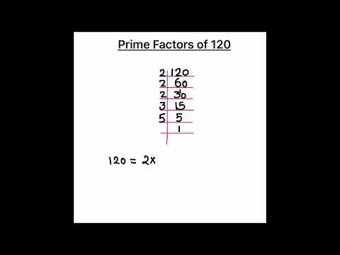 How to Find prime factors of 120 by Prime Factorization / Prime Factor of 120 / 120 Factors
