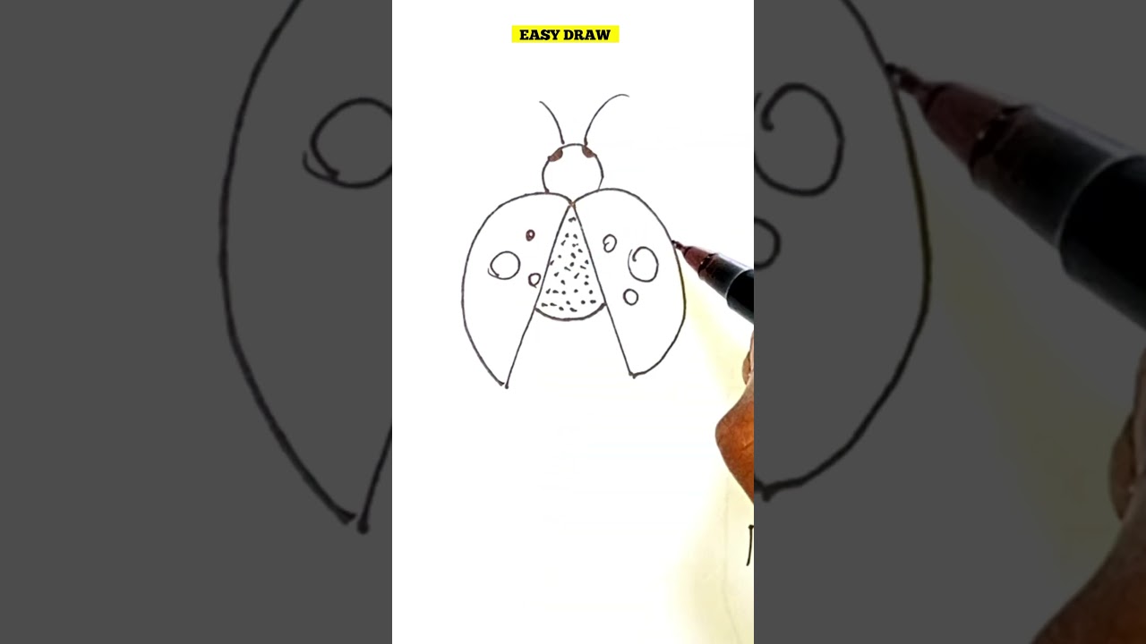 How to draw insect by using 'A' Letter | #shorts #drawing