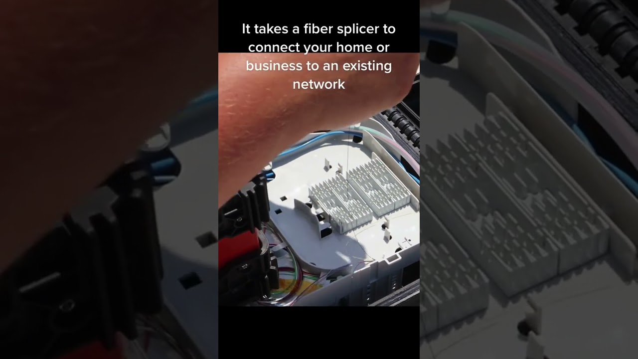 Fiber splicers are a huge part of the process. #shorts