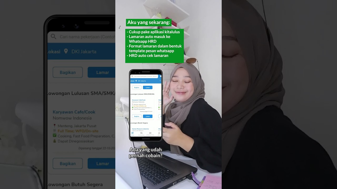 APLIKASI LOKER TER-PRAKTIS | PENCARI KERJA WAJIB TAU!! #SHORTS