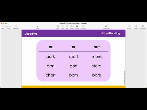 3rd Grade ELA 6.1.1 Decoding: Words with ar, or, ore