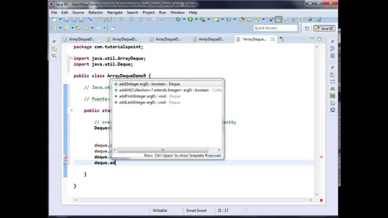 Java util ArrayDeque isEmpty Method
