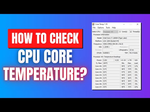 How to Check CPU CORE TEMPERATURE